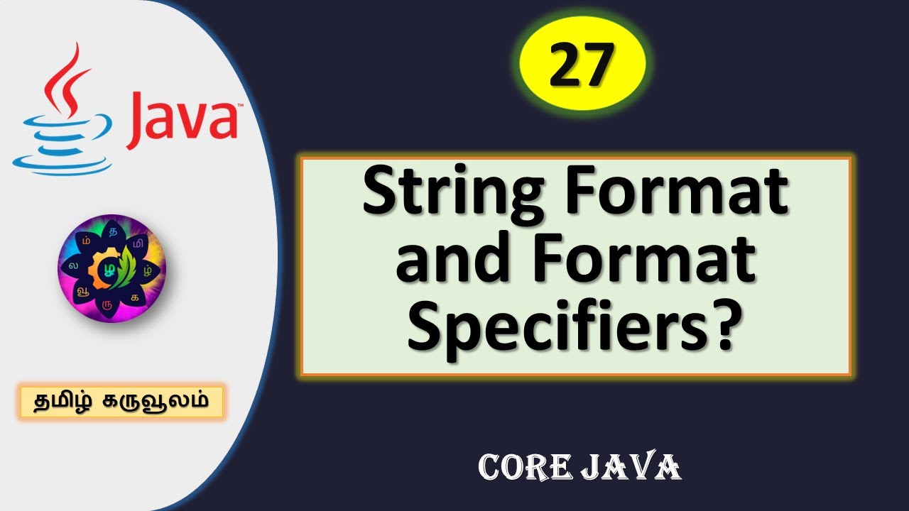 Core Java | Different Methods for Formatting String and Format Specifiers