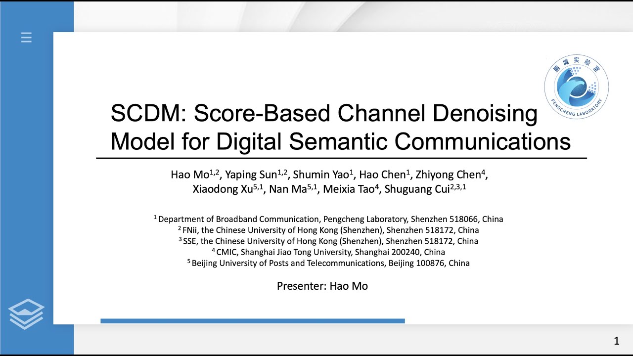 ICC2025: SCDM - Score-Based Channel Denoising Model for Digital Semantic Communications