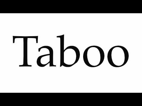 How to Pronounce Taboo