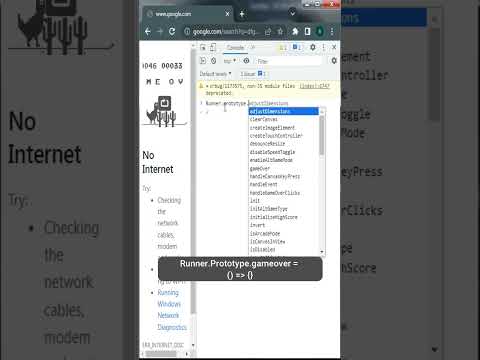 Hack google chrome Dinosaur game | Dinosaur game hack inspect | dinosaur game console