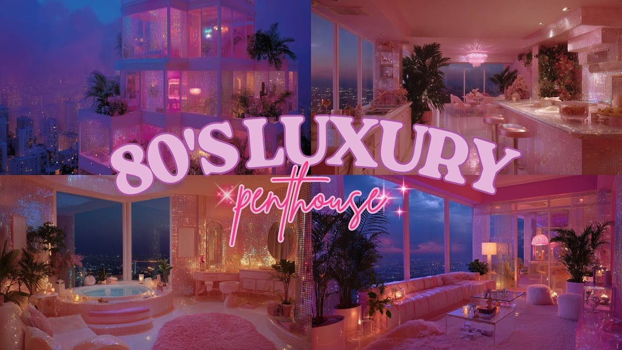 You’re watching the city lights from your 80s penthouse 🌃💖 — Smooth jazz & retro synth playlist ✨