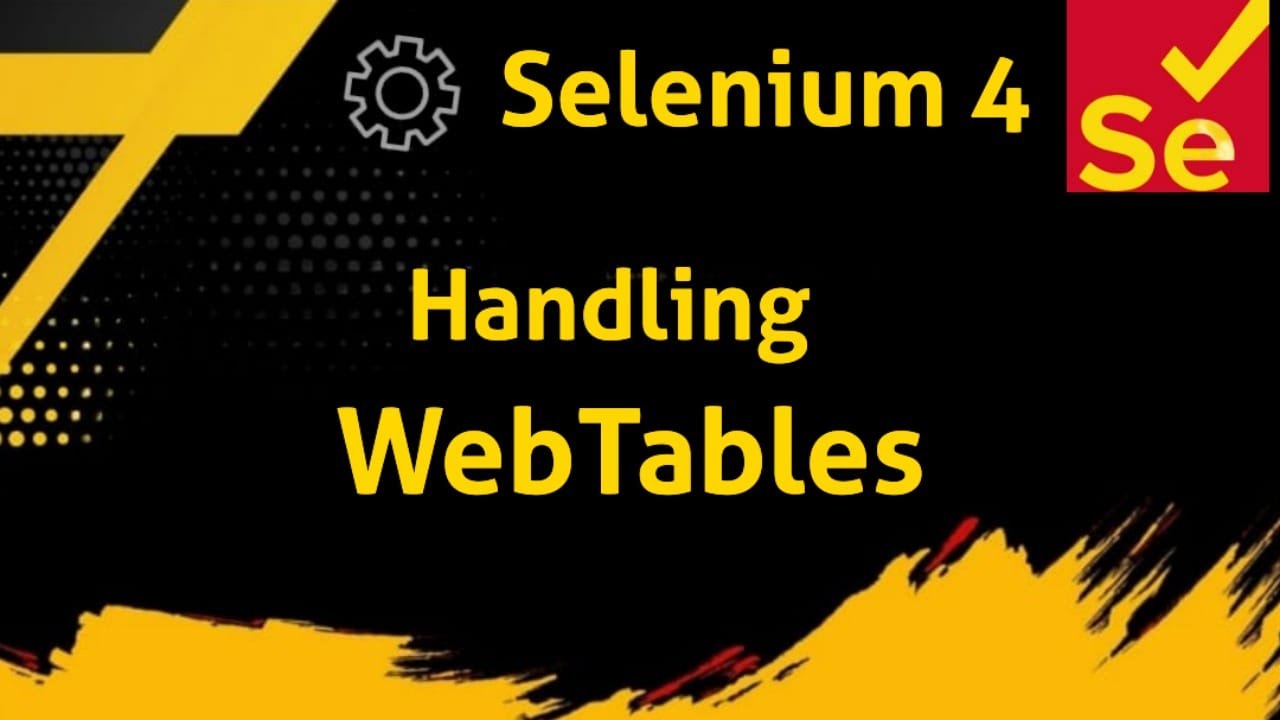 12 Selenium - Java : Handle WebTable