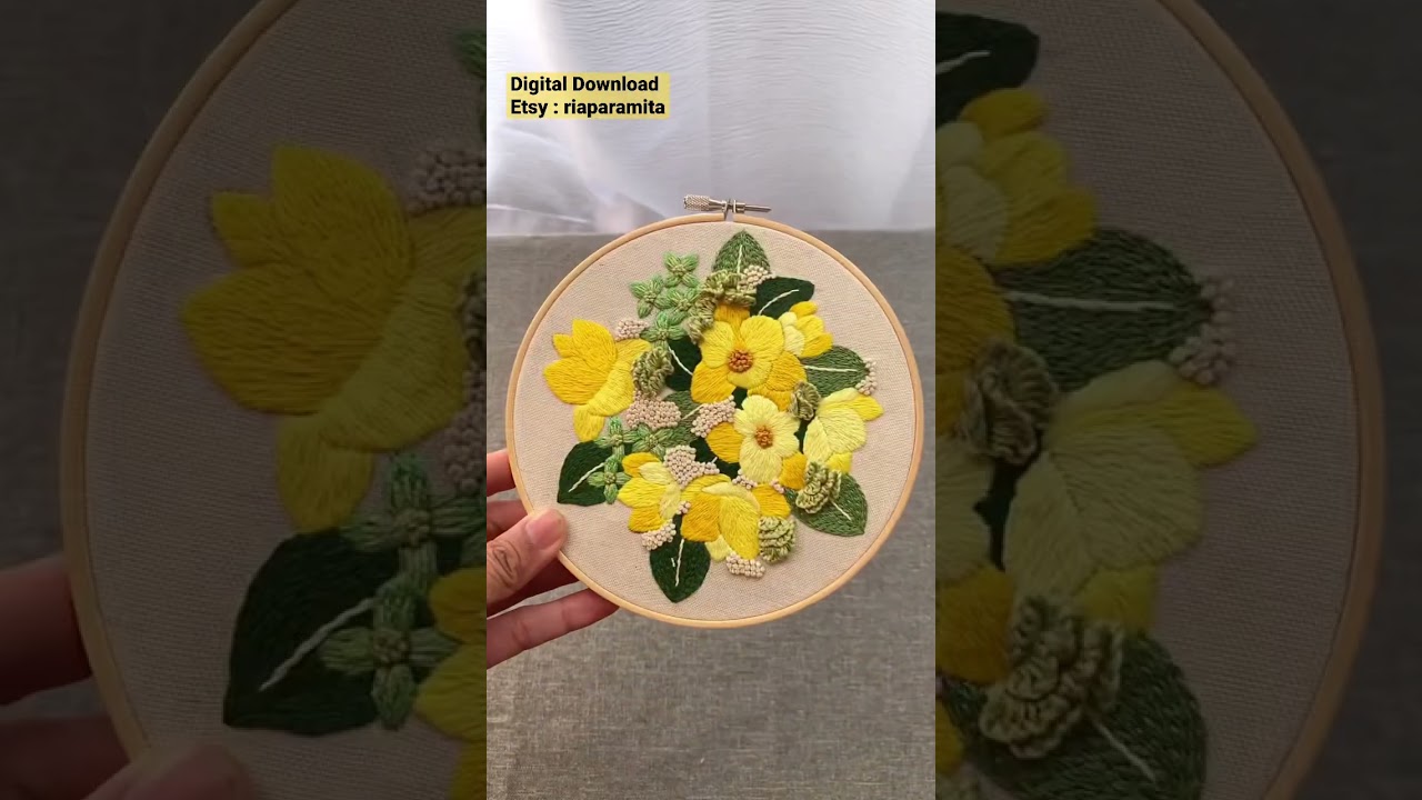 New PDF Pattern available on my Etsy #embroidery #howto #tutorial #pdfpattern #etsy #刺繍 #handmade