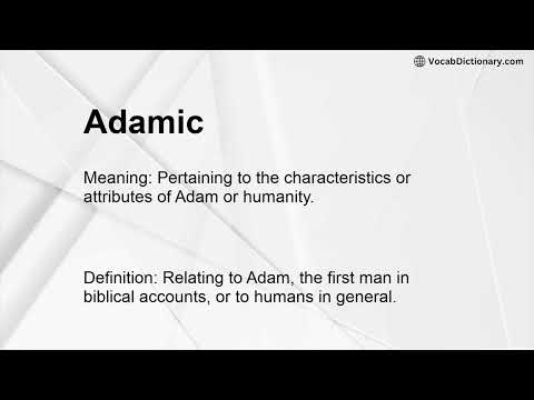 Adamic Meaning