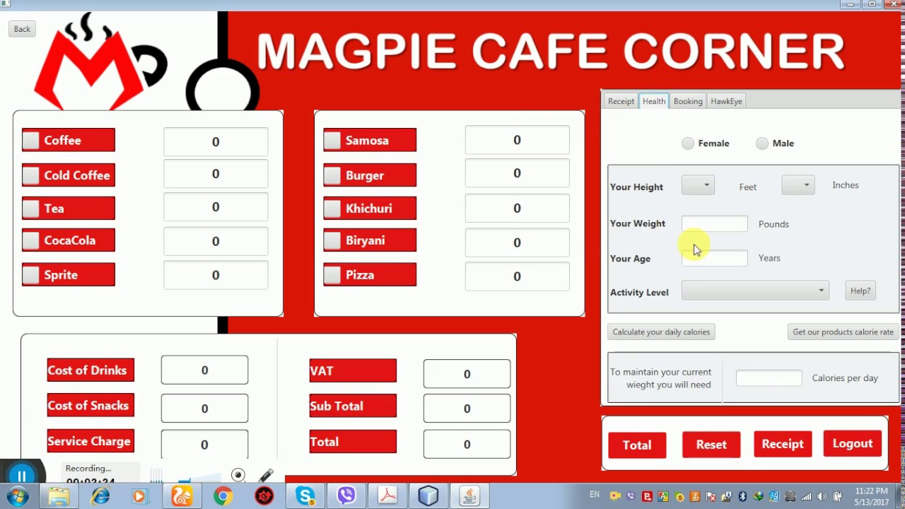 Cafe management system(real life java project)