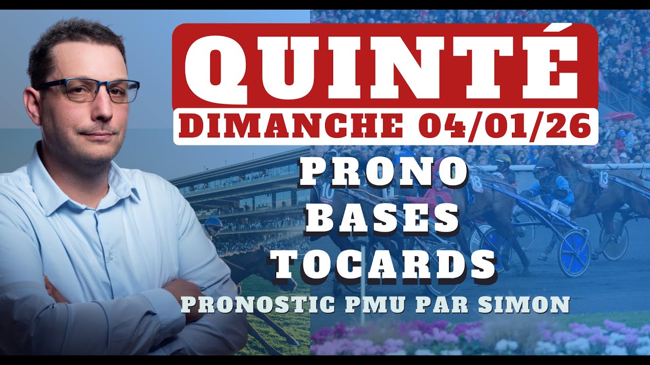 Pronostic Quinté du Dimanche 04/01/2026. Bases, Tocards et Pronostic PMU en 8 pour le Quinté du Jour