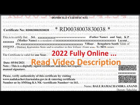 ⚡⚡Karnataka Domicile Certificate Step By Step Application Process, Certificate Download Process 2023