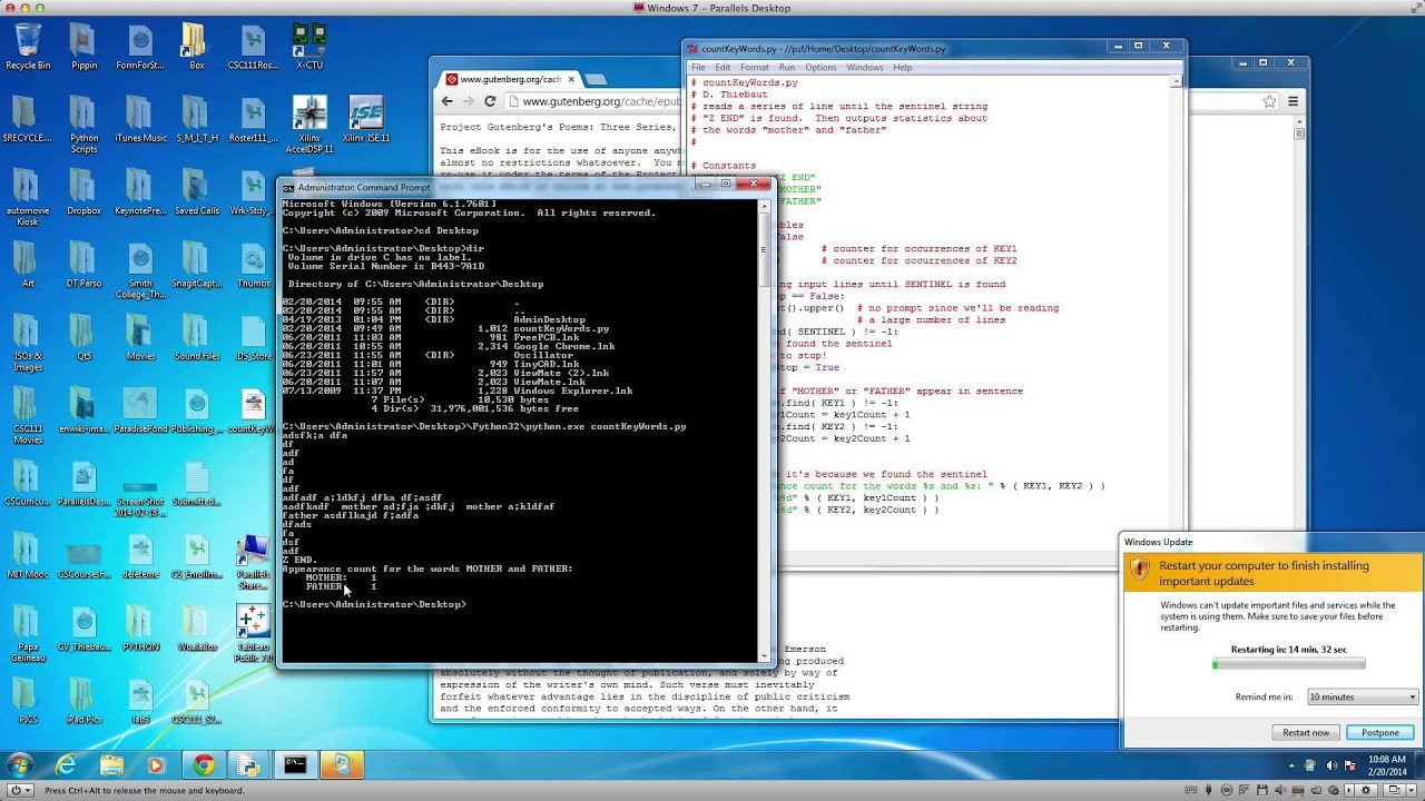 Python on the command line in Windows