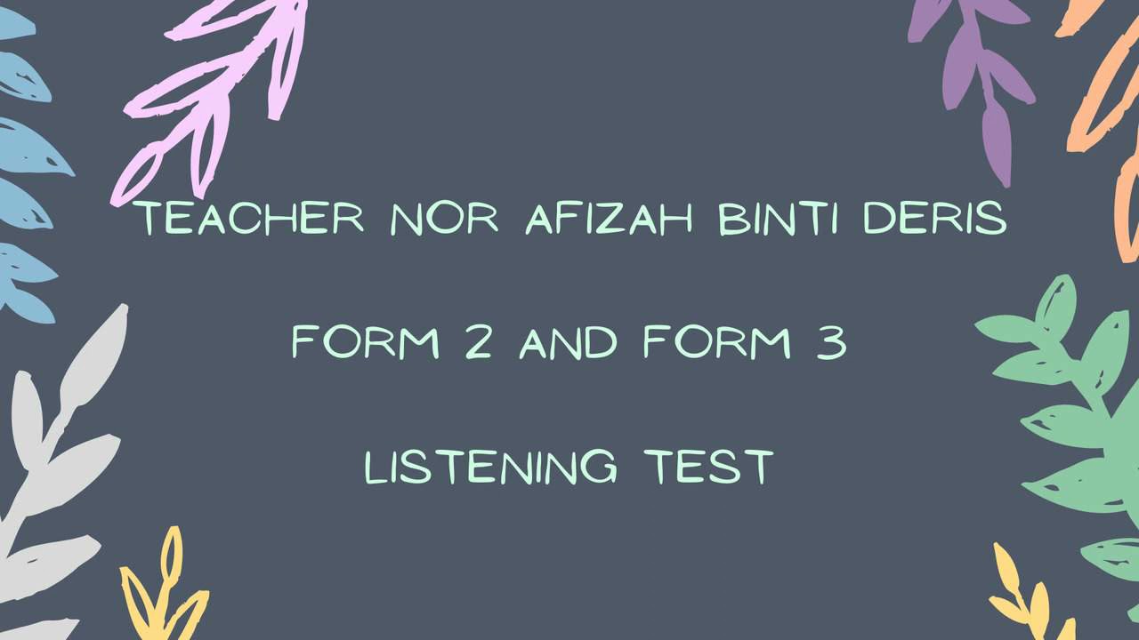 PT3 Listening Test