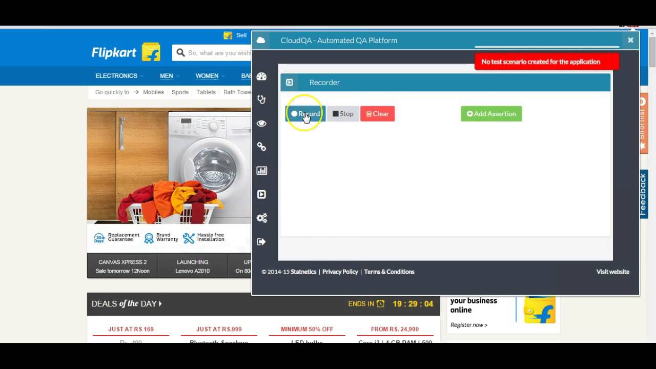 CloudQA Record and Playback