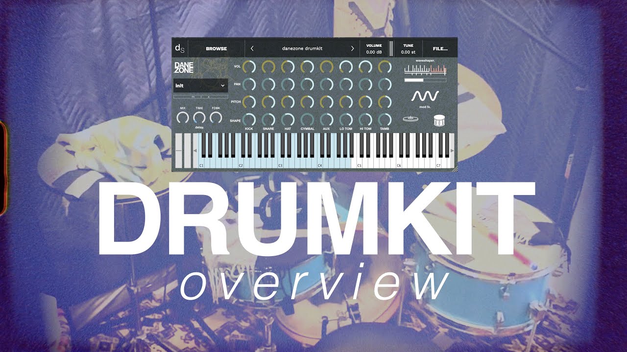 dane.zone Drumkit multi-sample instrument for Decent Sampler. Demos and overview