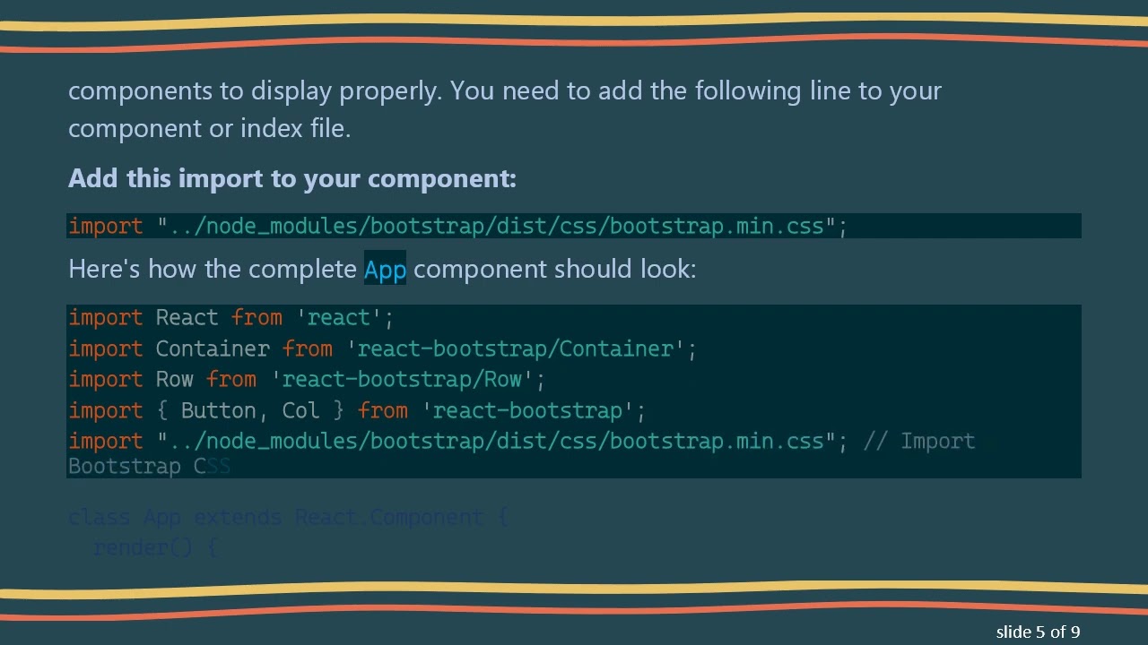 How to Fix React-Bootstrap Not Working on Components