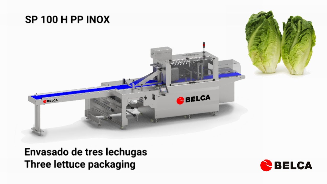 Flow pack packaging of three lettuces in SP 100 H PP with BELCA BOPP - BELCA