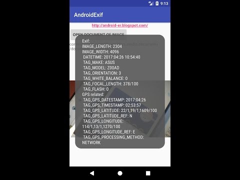 Read Exif tag of JPG using ExifInterface(String filename)