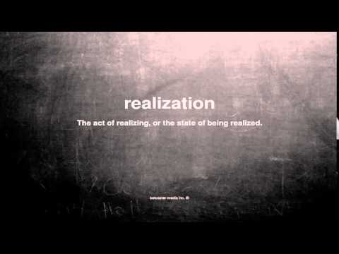 What does realization mean