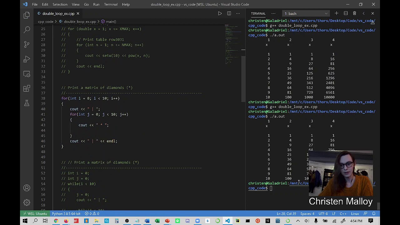 Intro to Nested Loops (For and While)