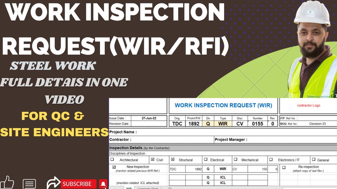 How To Submit Work Inspection Request| Request For Inspection|Important Attachments for WIR|QAQC