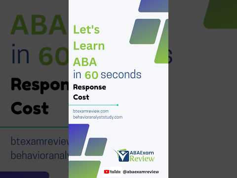 Response Cost - Learn Applied Behavior Analysis in 60 seconds | #bcba #rbt #abaexamreview