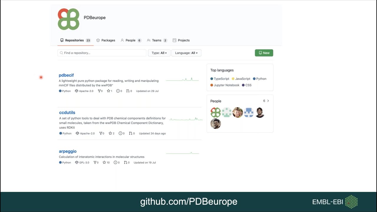 PDBe API webinar series: PDBe tools in github