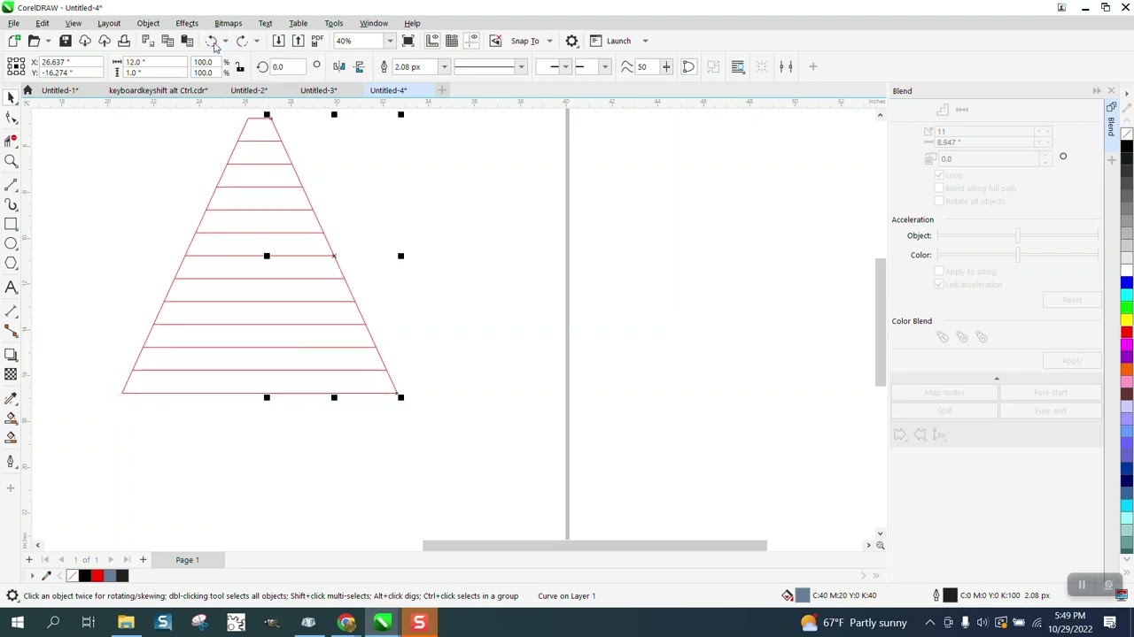 Corel Draw Tips & Tricks Blend tool and make this
