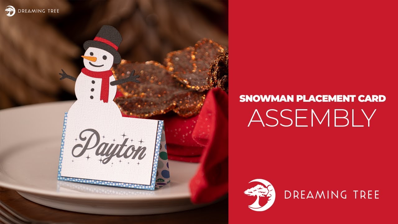 SVG File - Snowman Placement Card - Assembly Tutorial