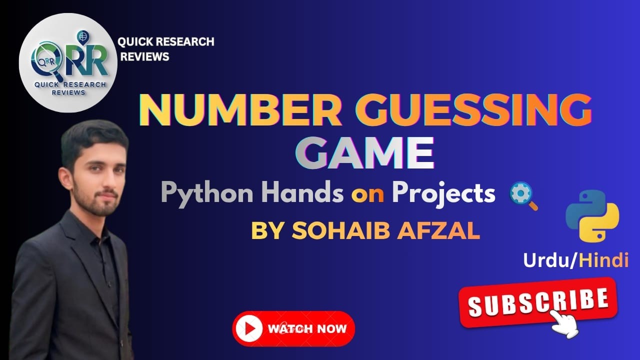 Python Project #1: Number Guessing Game in Python (Beginner Friendly Tutorial) | (Urdu/Hindi)