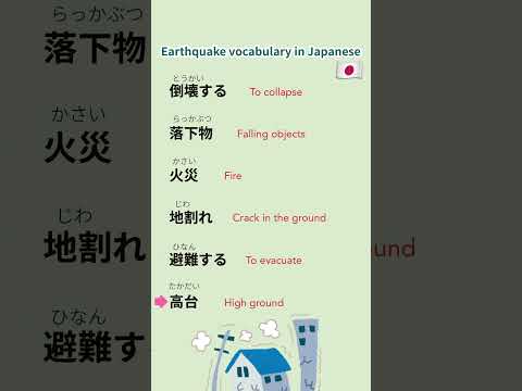 Earthquake vocabulary in Japanese 🇯🇵 地震の時に使う単語