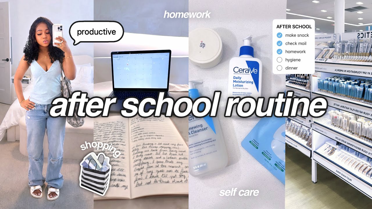 AFTER SCHOOL ROUTINE | *living alone* homework, cooking, anti-burnout, hauls
