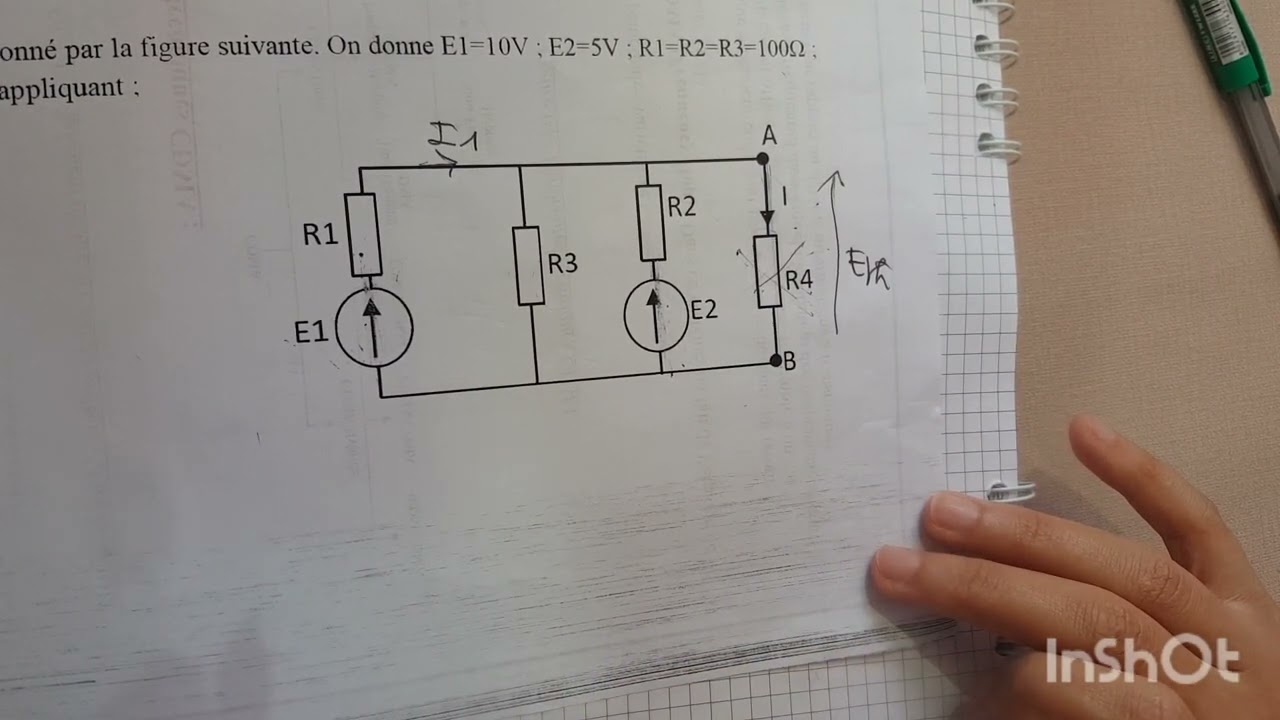TD N°01 : exo 06, Electronique, superposition, Thévenin, Norton, Millmann، electricité, physique 2