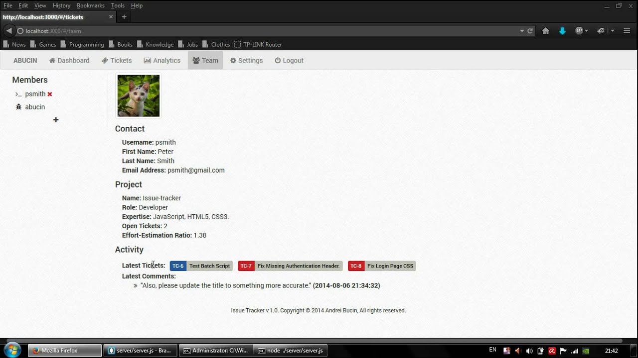 Issue Tracking Application
