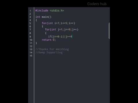 #10 |Programming for beginners| |C Language|Pattern printing|#coding #c #pattern #code #programming