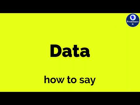 How to pronounce Data in English? Data pronunciation in British English & American English π π£