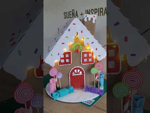 Manualidades navideñas 🎄 tutorial en mi canal ✨️ Casita navideña #navidad #manualidades #diy