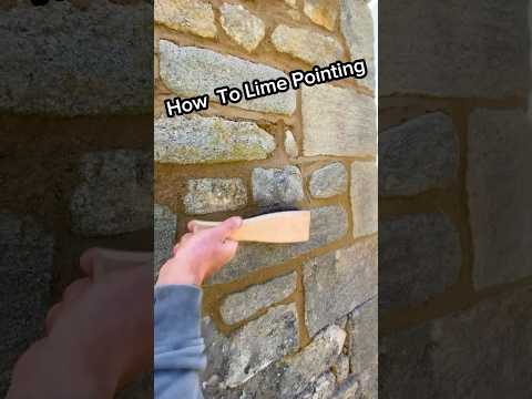 How to point a stone wall - lime mortar