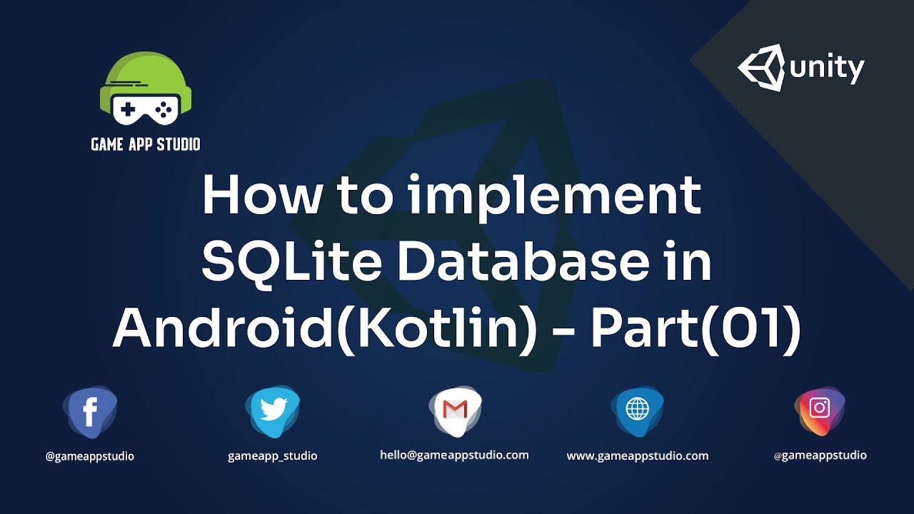 How to Implement SQLite Database | Android | Game App Studio