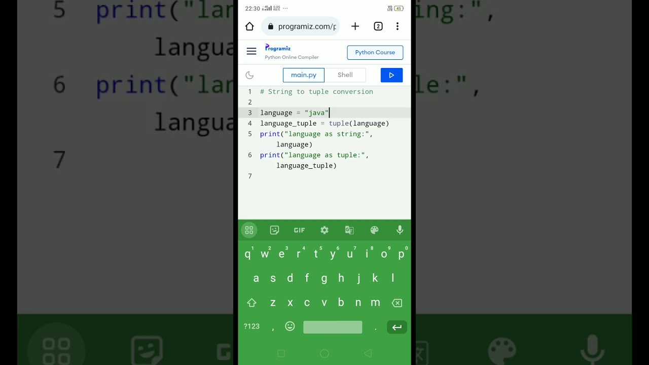 string to tuple conversion