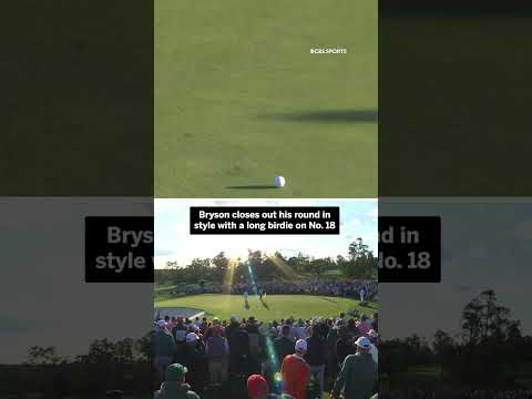 Bryson gets a big roar from the patrons on No. 18 #themasters #shorts
