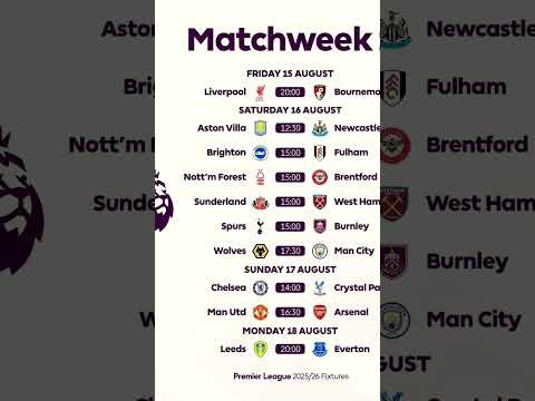 The premier league fixtures is in