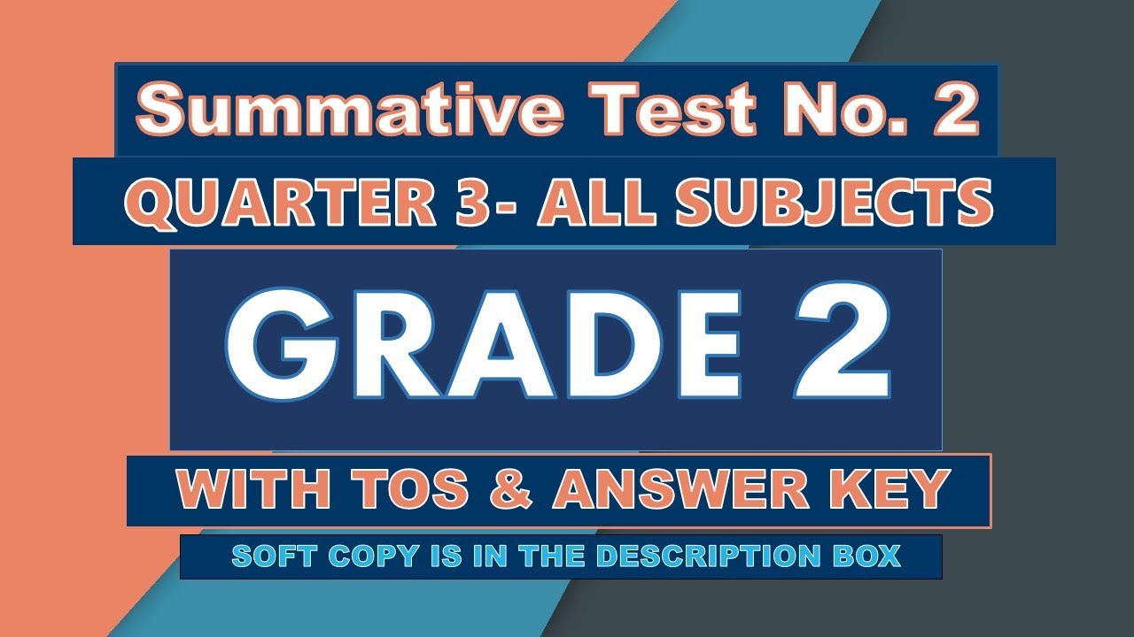 GRADE 2 Q3 SUMMATIVE TEST NO. 2 - ALL SUBJECTS - WITH TOS AND ANSWER KEY