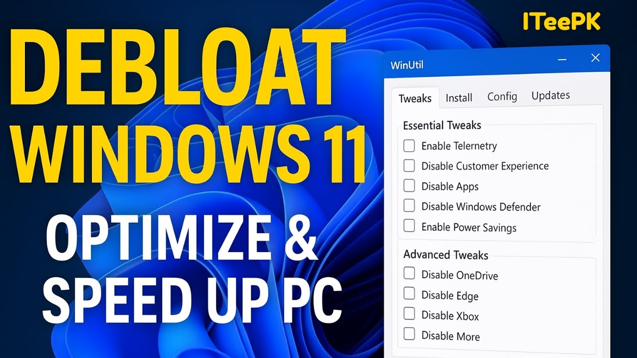 Debloat Windows with Chris Titus WinUtil Tool | Chris TitusTechUtility Github