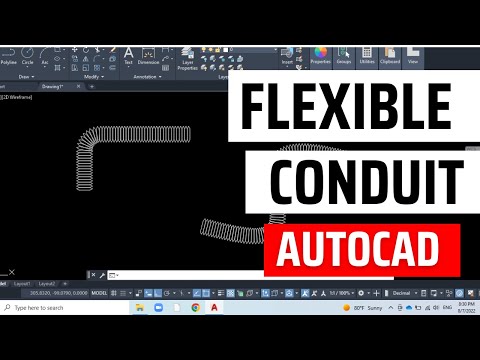 How To Draw Flexible Conduit In AutoCad