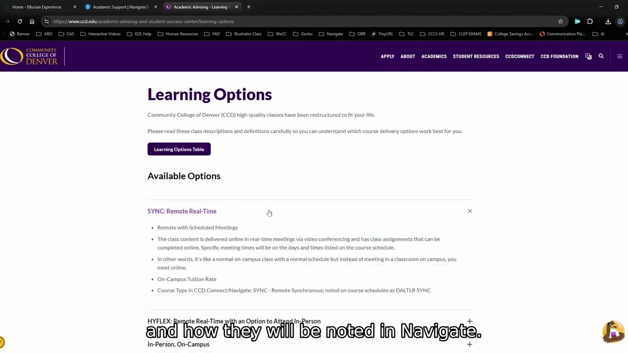 CCD - Navigate360 - Selecting A Learning Option