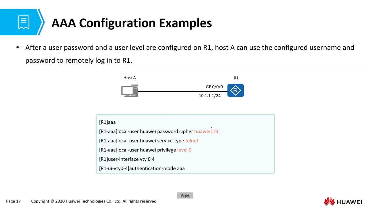 HCIA Datacom v1.0 Chapter 13: AAA Principles and Configuration - Part 2