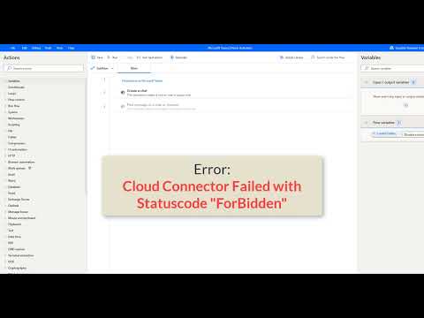 Power Automate Desktop || Error Solved :Cloud connector failed with status code Forbidden