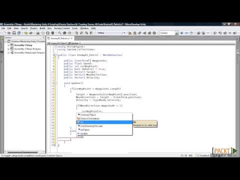 Learn Mastering Unity 4 Scripting Tutorial Create Patrolling Enemy AI | packtpub com - Mind Luster