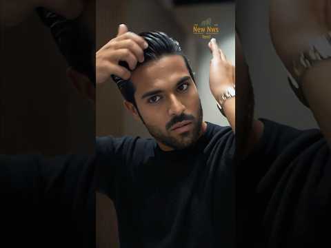 Ram Charan Styling His Hair with Hair Gel & Blow Dryer 💇♂️✨ #ramcharan #gamechanger #deepfake #Ai