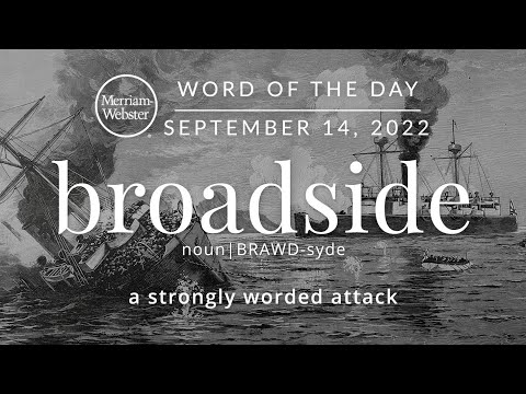 Merriam-Webster Word of the Day: Broadside