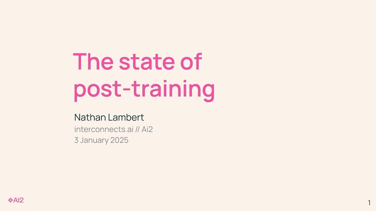 How language model post-training is done today