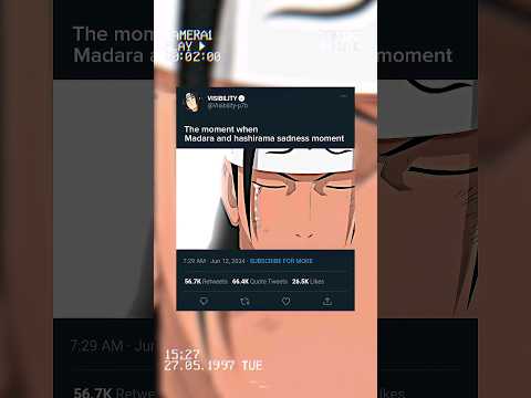 madara hashirama sadess moment #shorts #viralshorts #anime