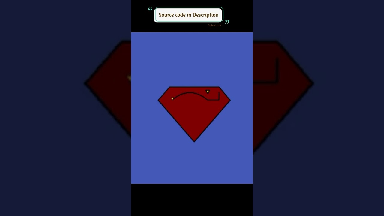 Draw a Superman logo using Python programming | Python Turtle Graphics | #turtle #python #shorts